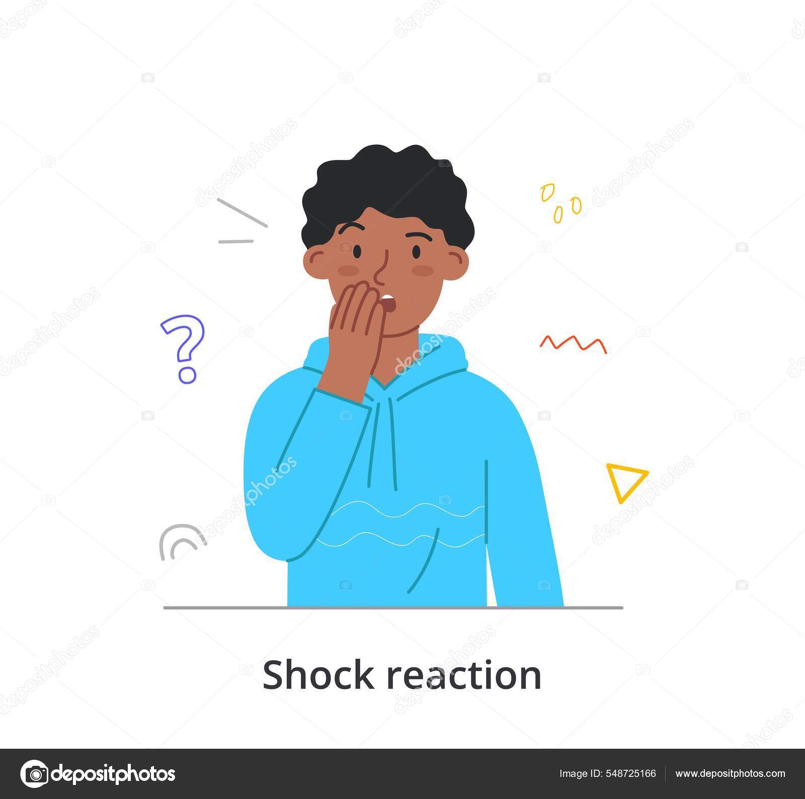 Shock and surprise reactions abstract concept Stock Vector Image by ...