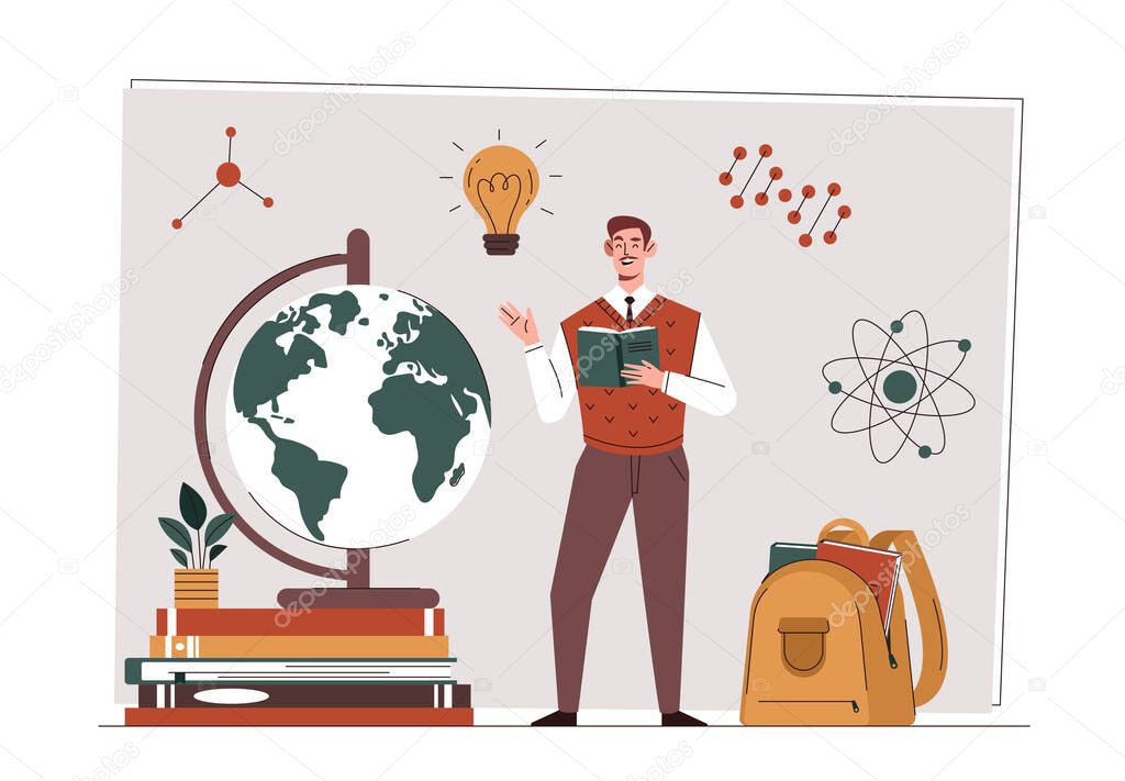 Concepto Profesión Docente Profesor Clases Universidad Personaje ...