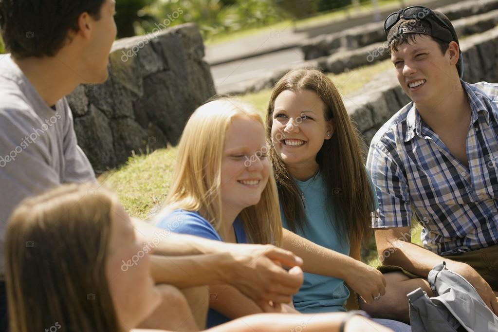 Group Of Teens Talking Stock Photo by ©DesignPicsInc 31611383