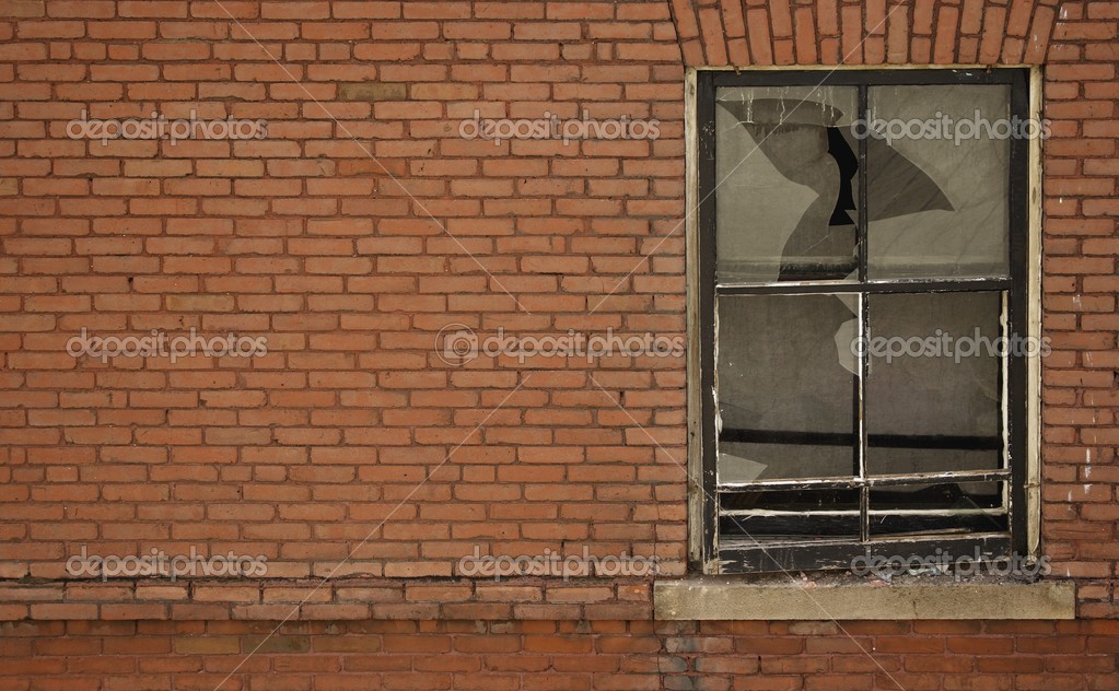 Brick Building With Broken Window Stock Photo by ©DesignPicsInc 31613375