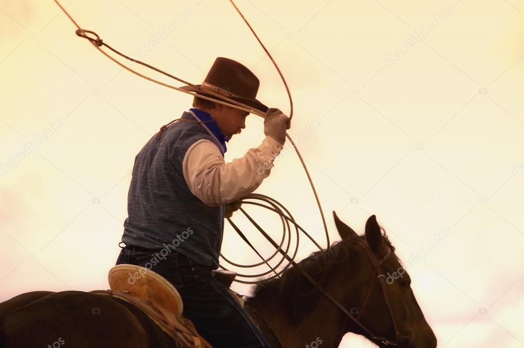 Cowboy com laço — Fotografias de Stock © DesignPicsInc #31615619