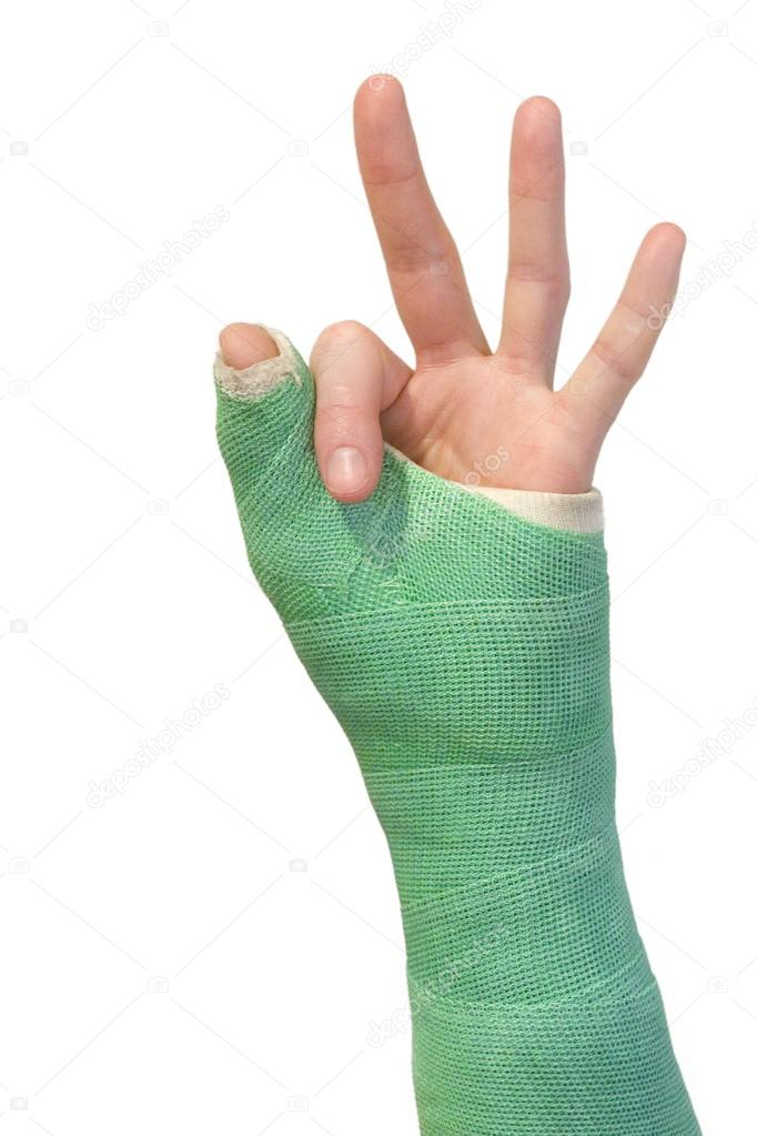 Green Arm Cast