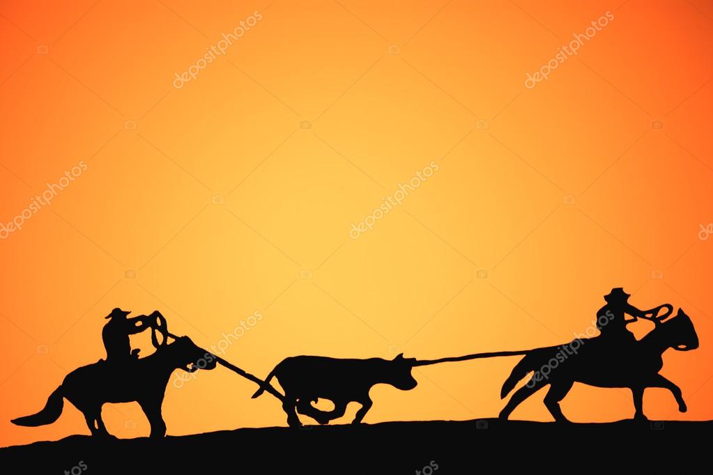 Team Roping Silhouette