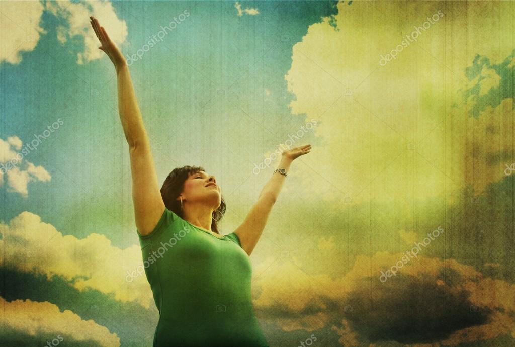 Woman With Arms Raised — Stock Photo © DesignPicsInc #31755957