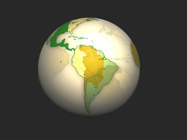 High detailed globe map Stock Photo by ©Baoooo 1747508