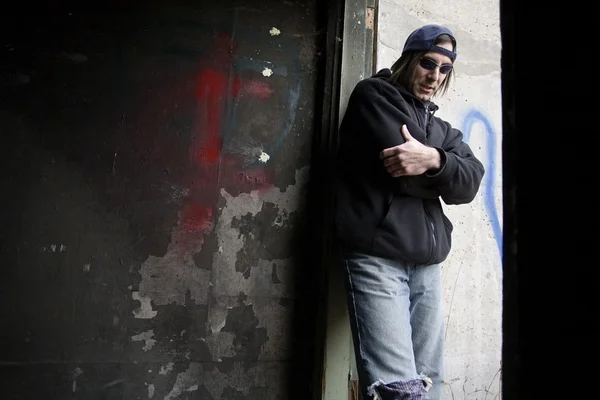 Man Wearing Warn Out Clothing - Stock Image - Everypixel