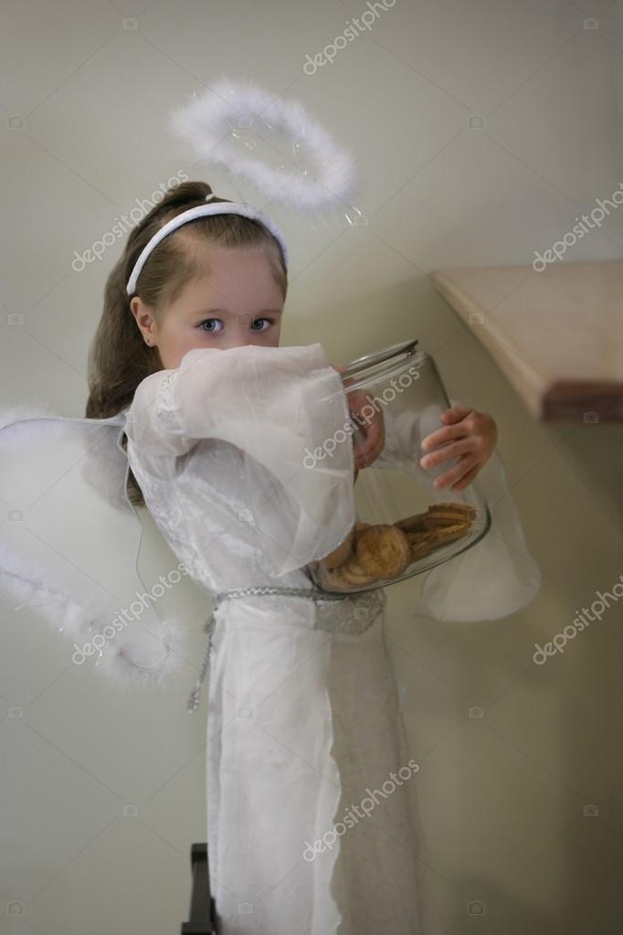 Little Angel Getting Into Mischief — Stock Photo © DesignPicsInc #31761177