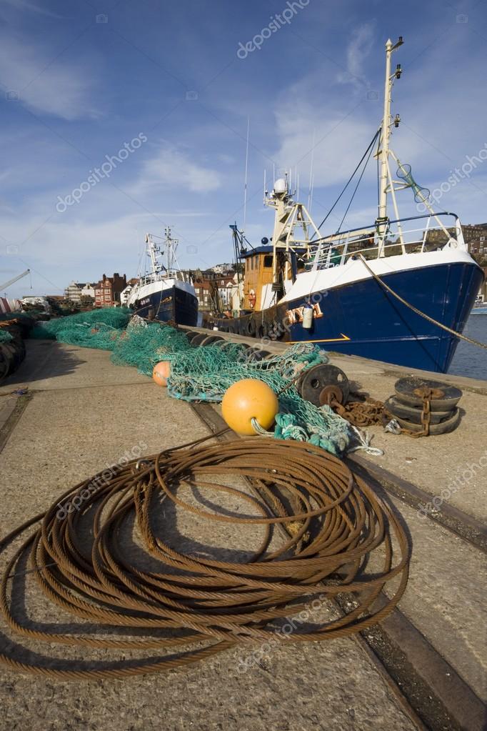 Boat Dock, Whitby, West Yorkshire, England — Stock Photo ...