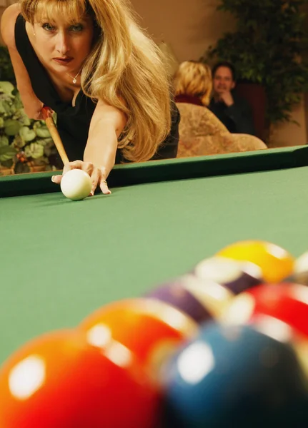 Woman playing billiards Stock Photos, Royalty Free Woman playing ...
