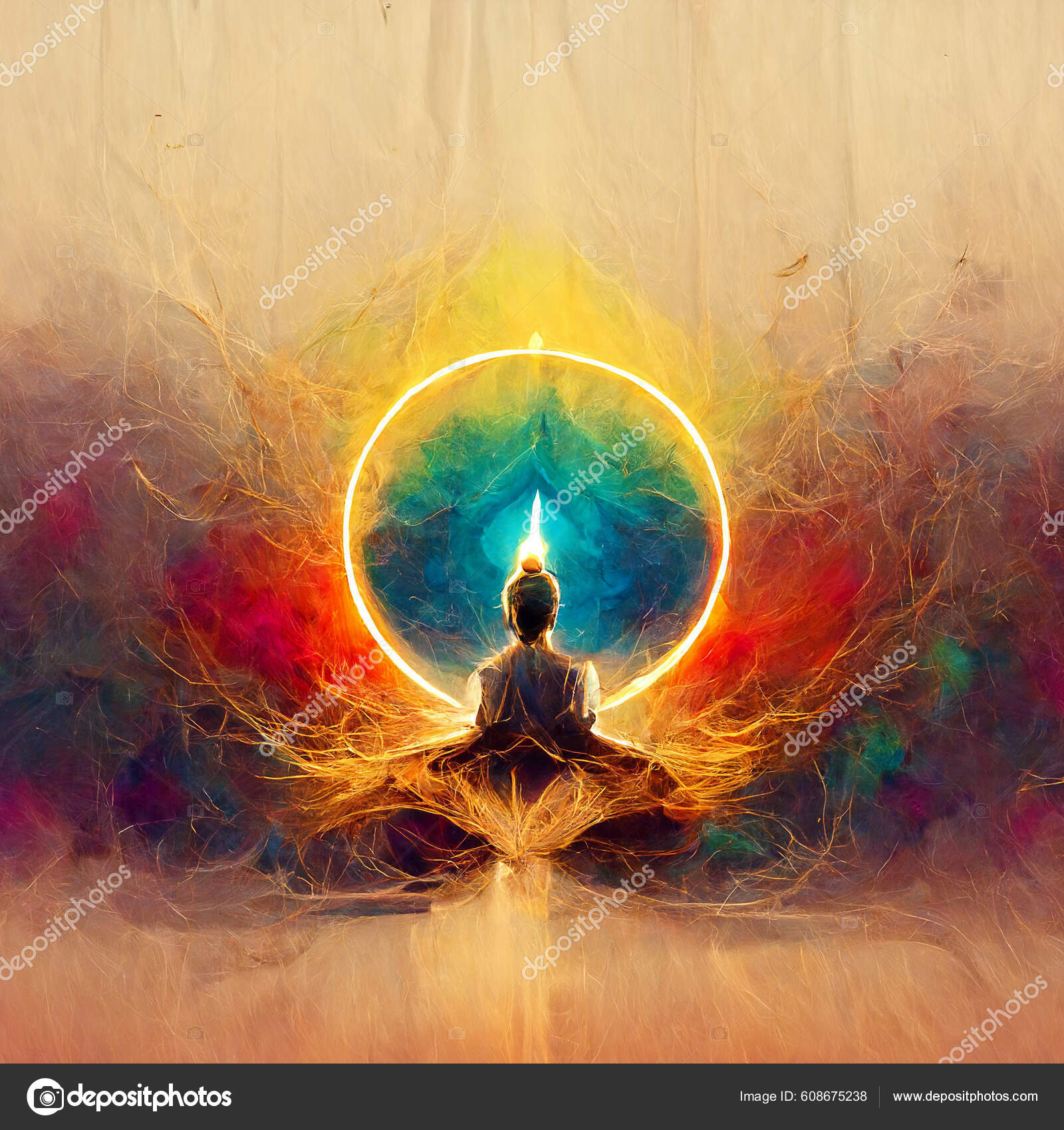 Concept Faith Spirituality Religion Power Colorful Abstract Background ...