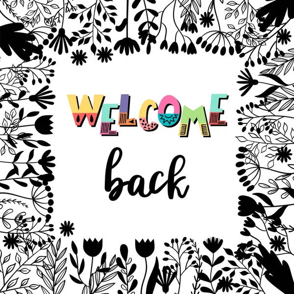 Welcome Back Decorative Lettering Text Stock Illustration Download