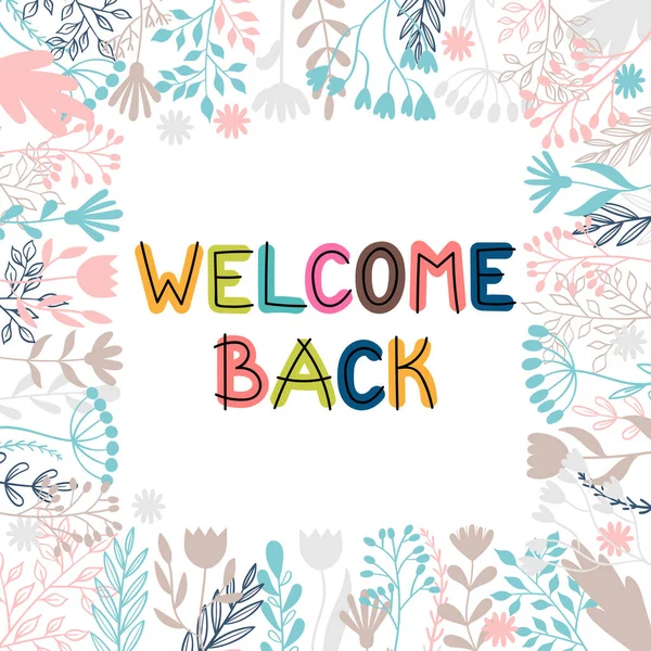 Welcome Back Decorative Lettering Text Stock Illustration Download