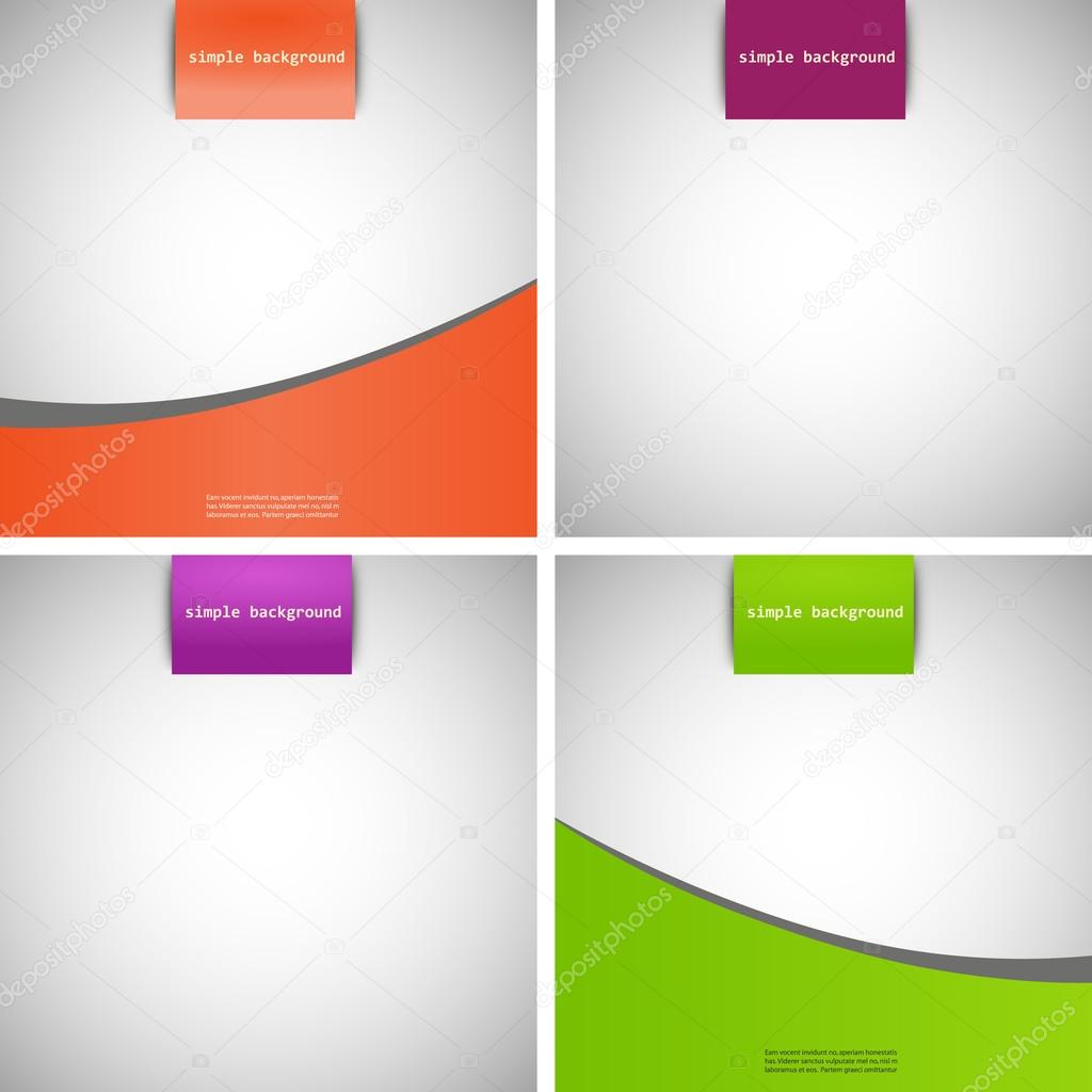 Set of simple stylish backgrounds, eps Stock Vector by ©Gaisonok 47396199