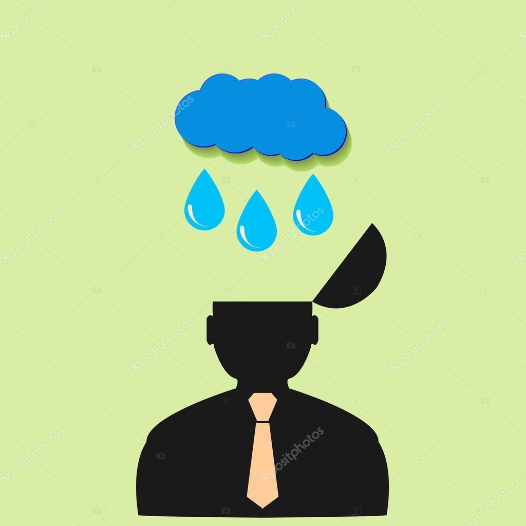 Icon man and rain clouds Stock Vector Image by ©Gaisonok #48588243