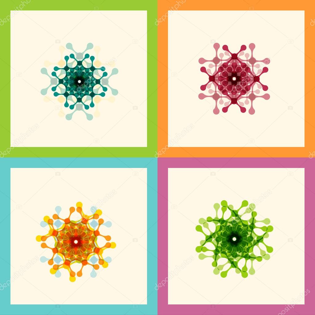 Set color molecule pattern eps Stock Vector by ©Gaisonok 48590451