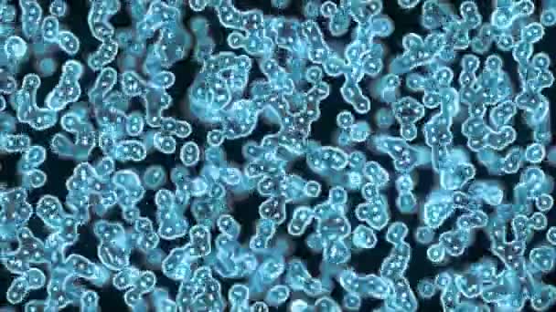 Green cells and bacteria under microscope — Stock Video © arsenyg #31381219