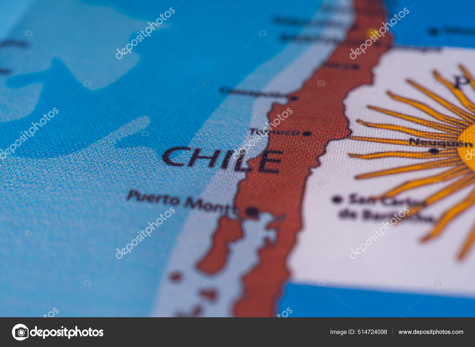 Chile Flag Map