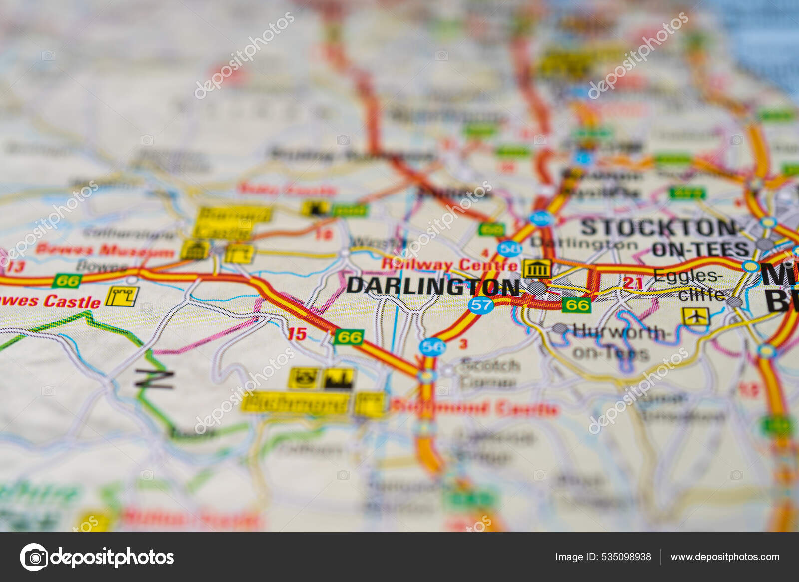 Darlington Map — Stock Photo © aallm #535098938