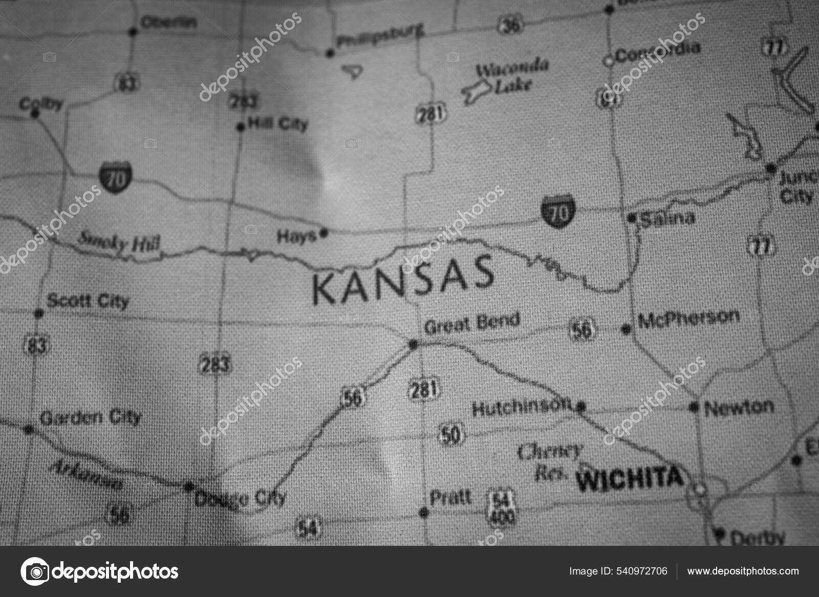 Kansas State Map Stock Photo by ©aallm 540972706