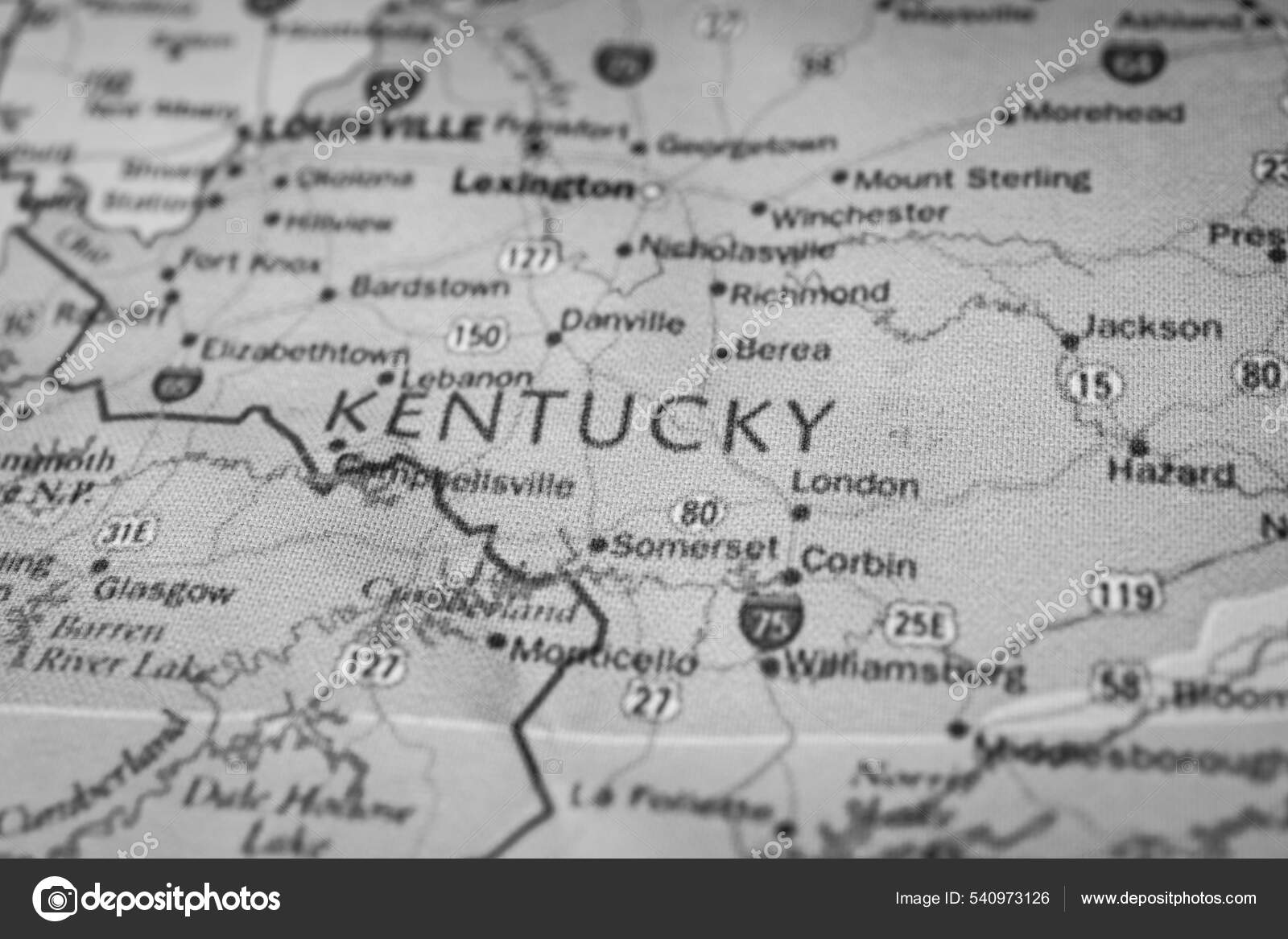 Kentucky State Map Stock Photo by ©aallm 540973126