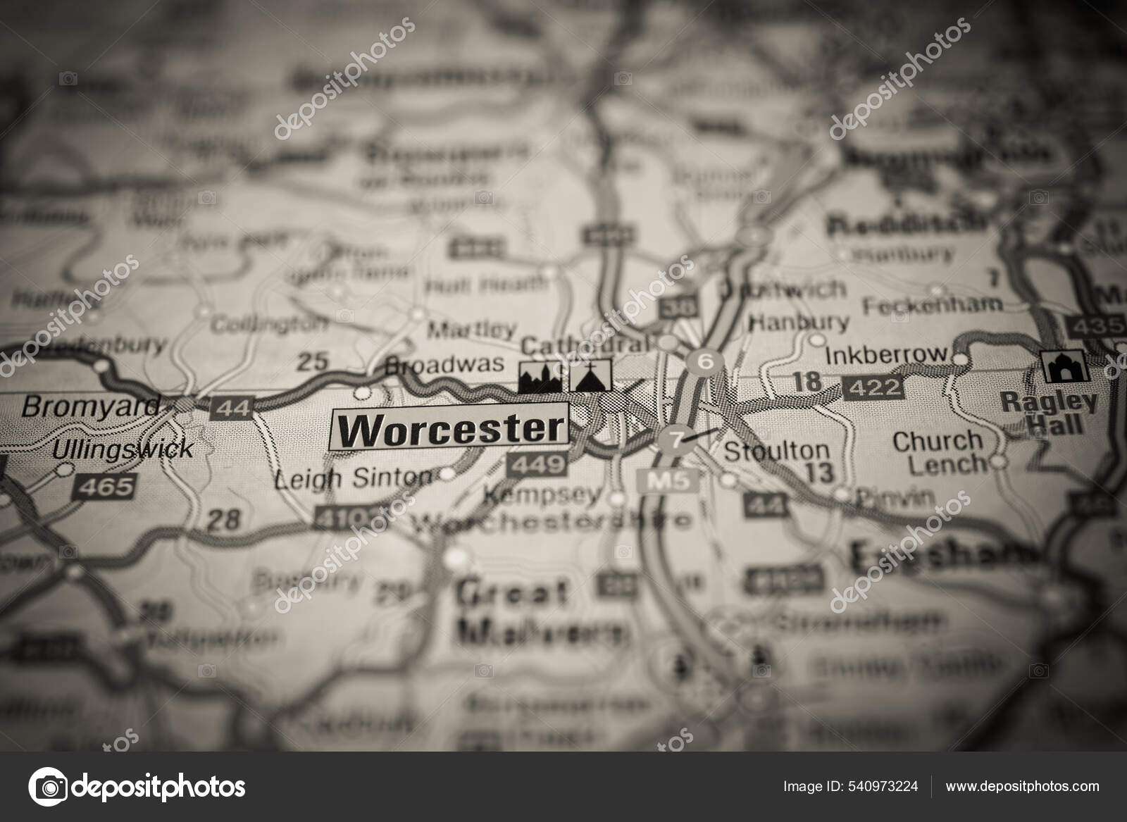 Worcester Map Stock Photo by ©aallm 540973224