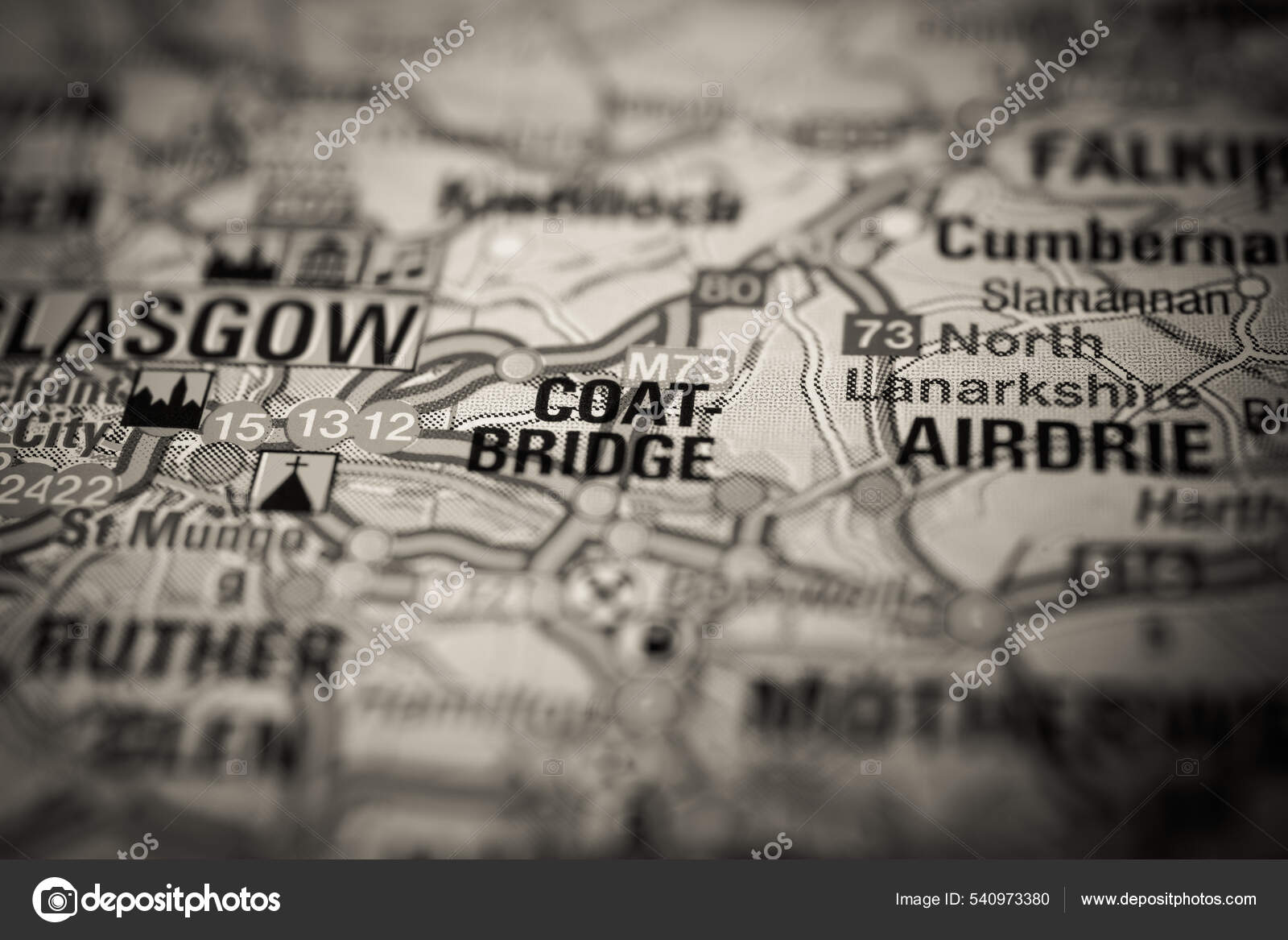Coatbridge Europe Map Stock Photo by ©aallm 540973380