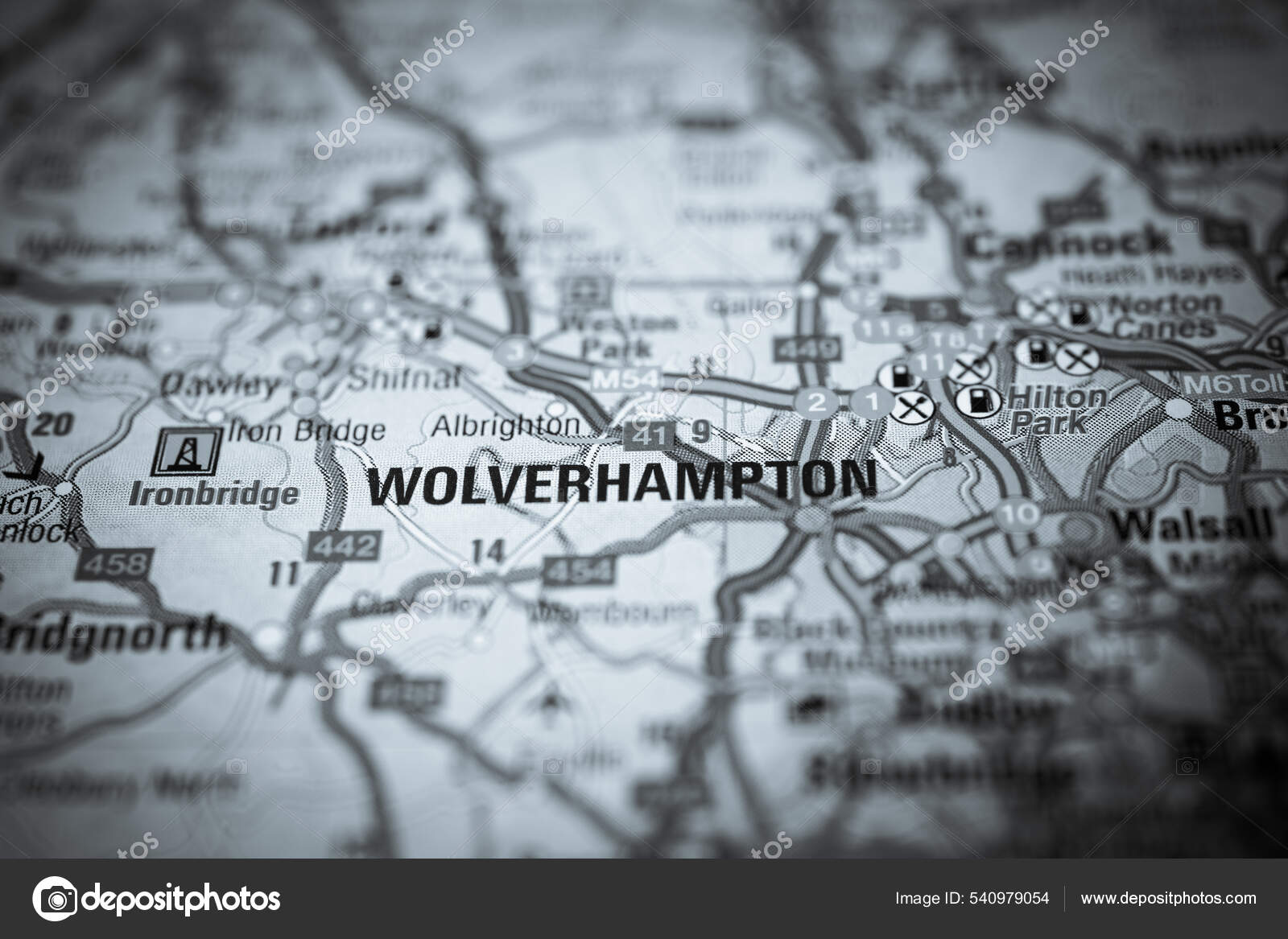 Wolverhampton Map Stock Photo by ©aallm 540979054