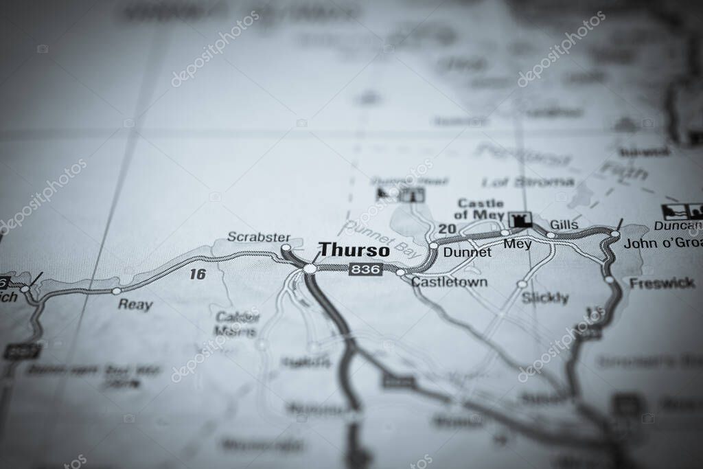 Thurso en el mapa Europa 2022