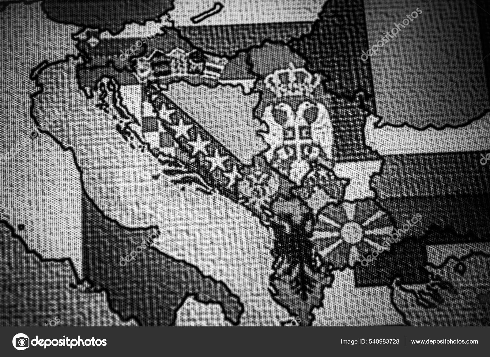 Balkan Countries Map Europe Background Stock Photo by ©aallm 540983728