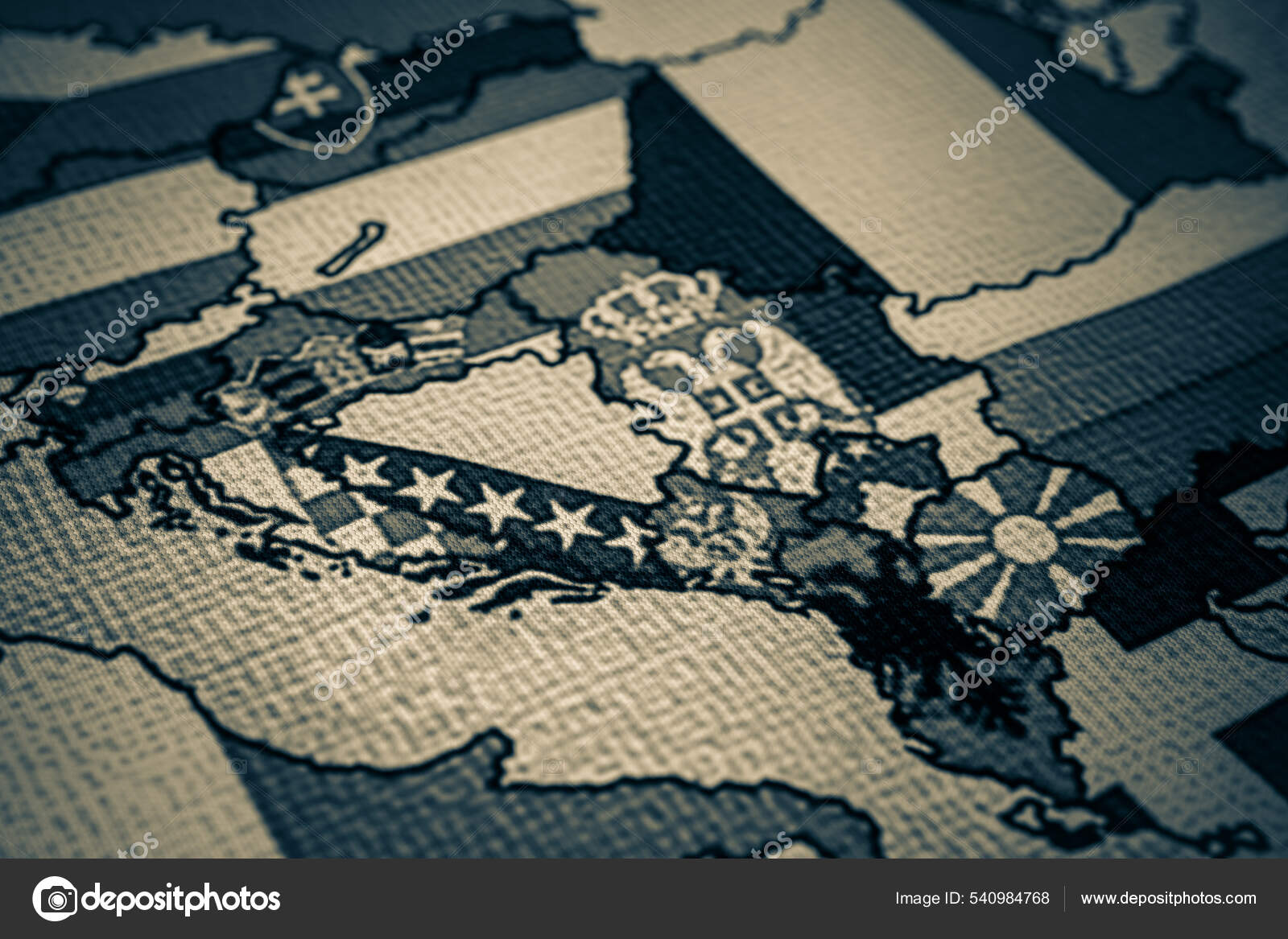 Balkan Countries Map Europe Background Stock Photo by ©aallm 540984768