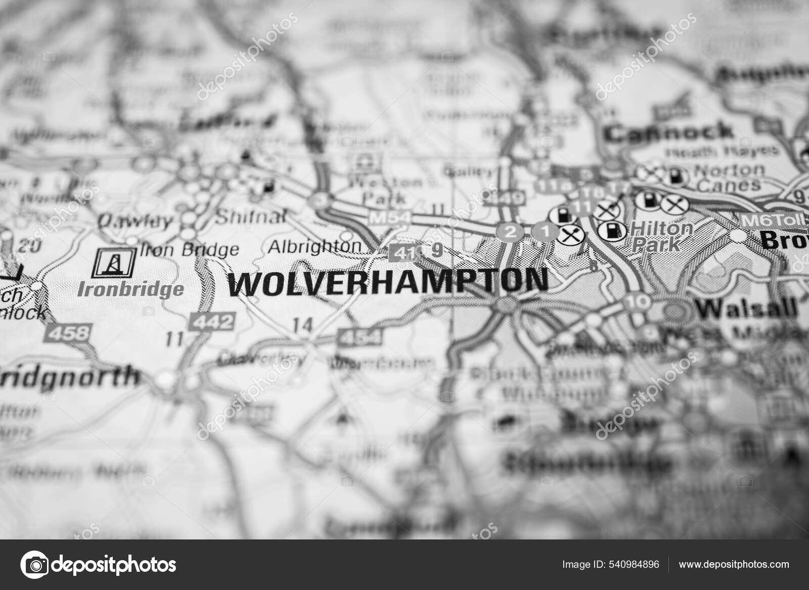 Wolverhampton Map Stock Photo by ©aallm 540984896