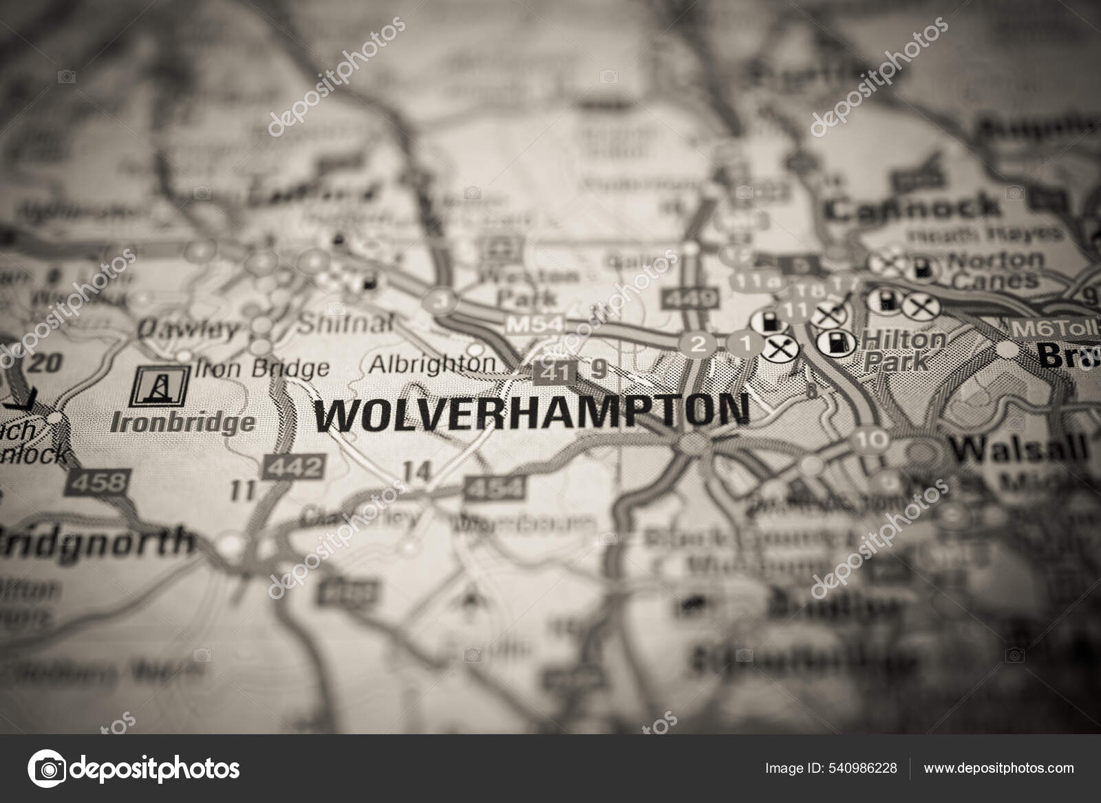 Wolverhampton Map Stock Photo by ©aallm 540986228