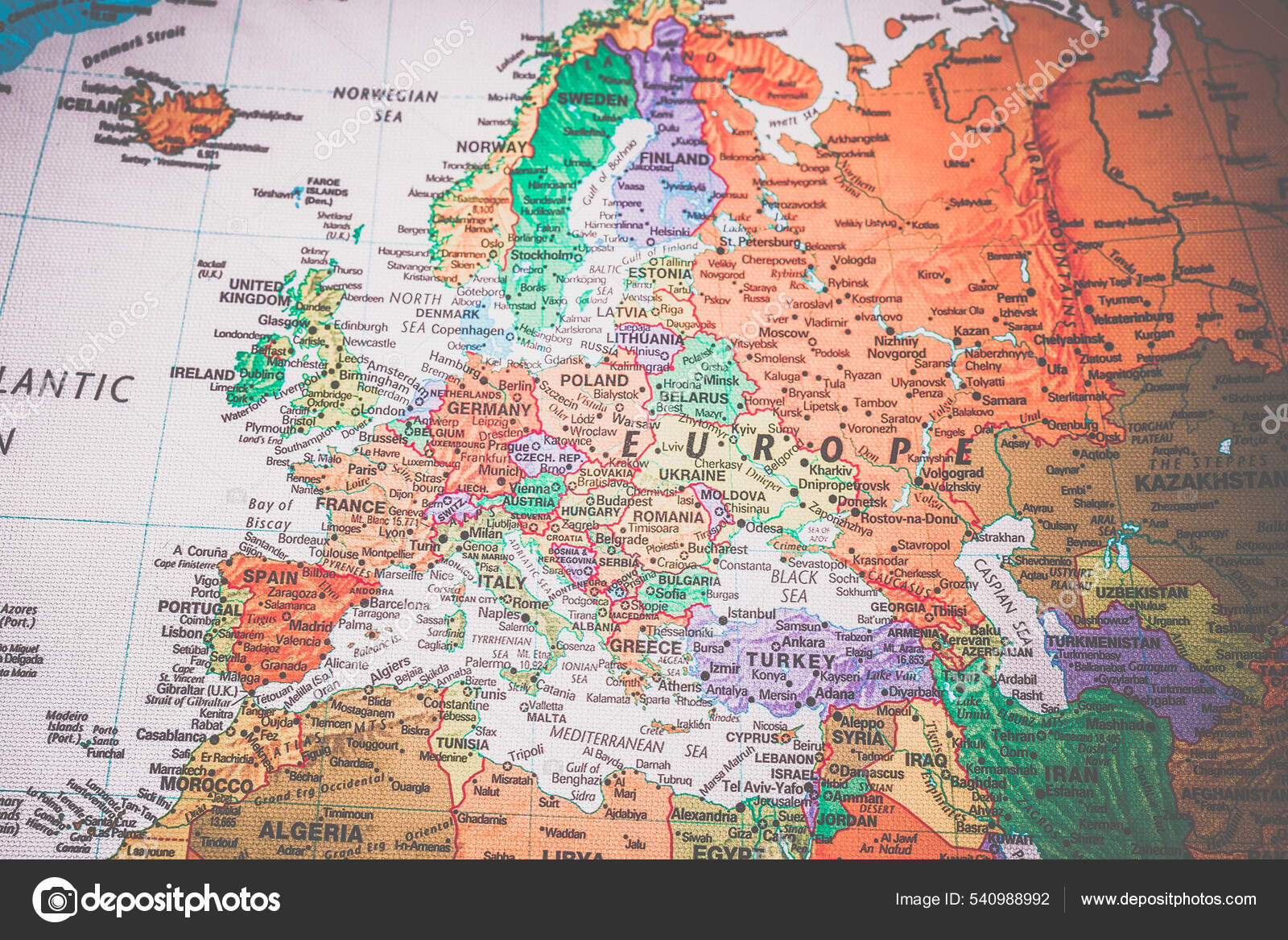 Europe Map Travel Background Texture Stock Photo by ©aallm 540988992