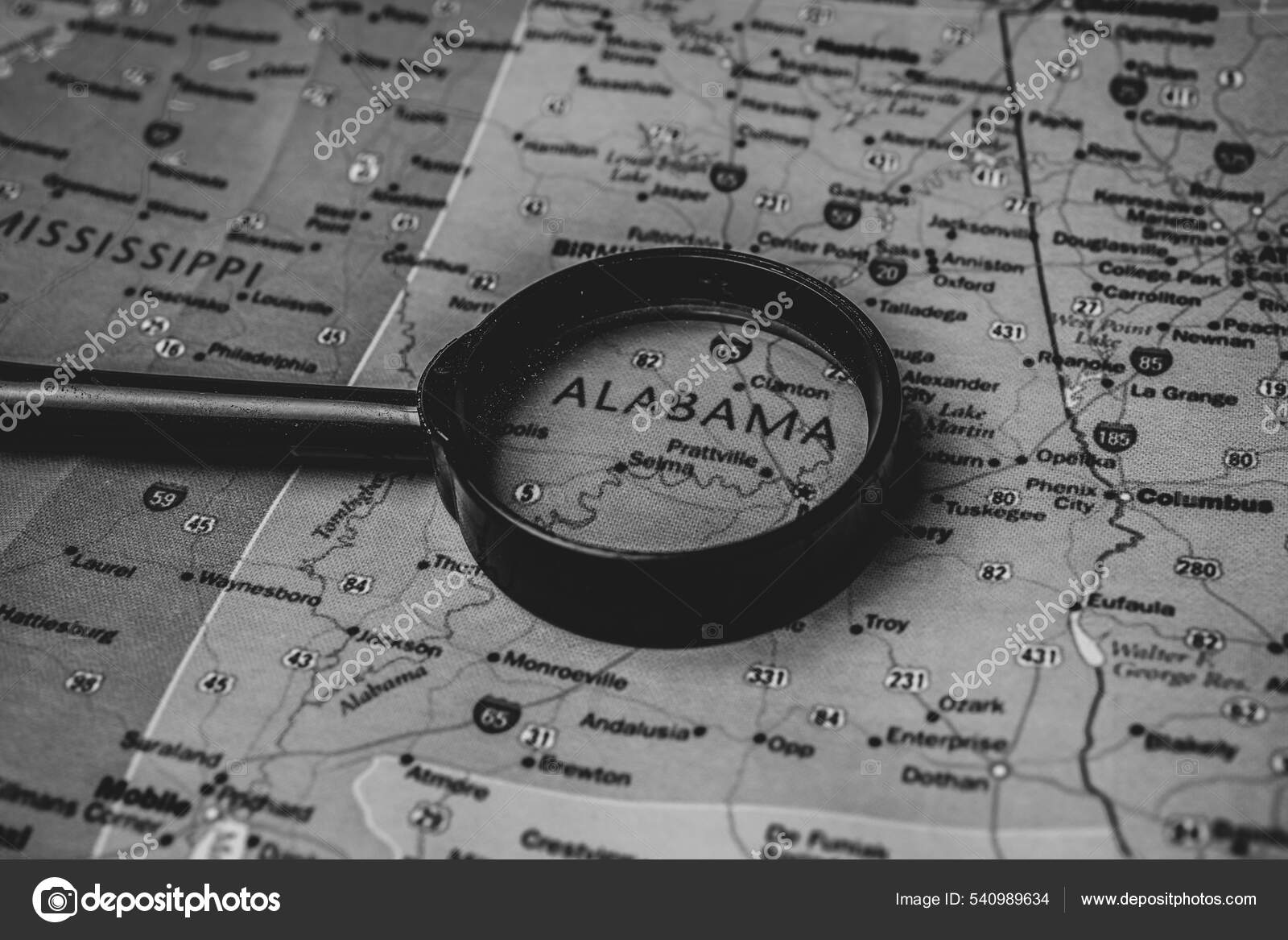 Alabama State Map Travel Background Stock Photo by ©aallm 540989634