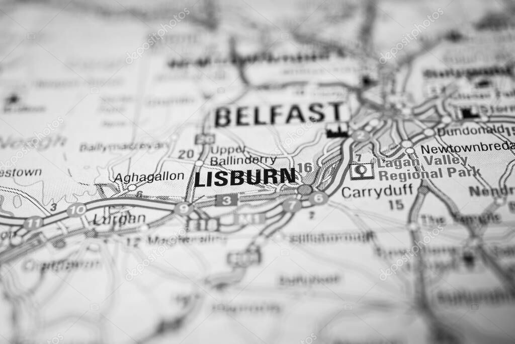 El Lisburn en un mapa de Europa 2024