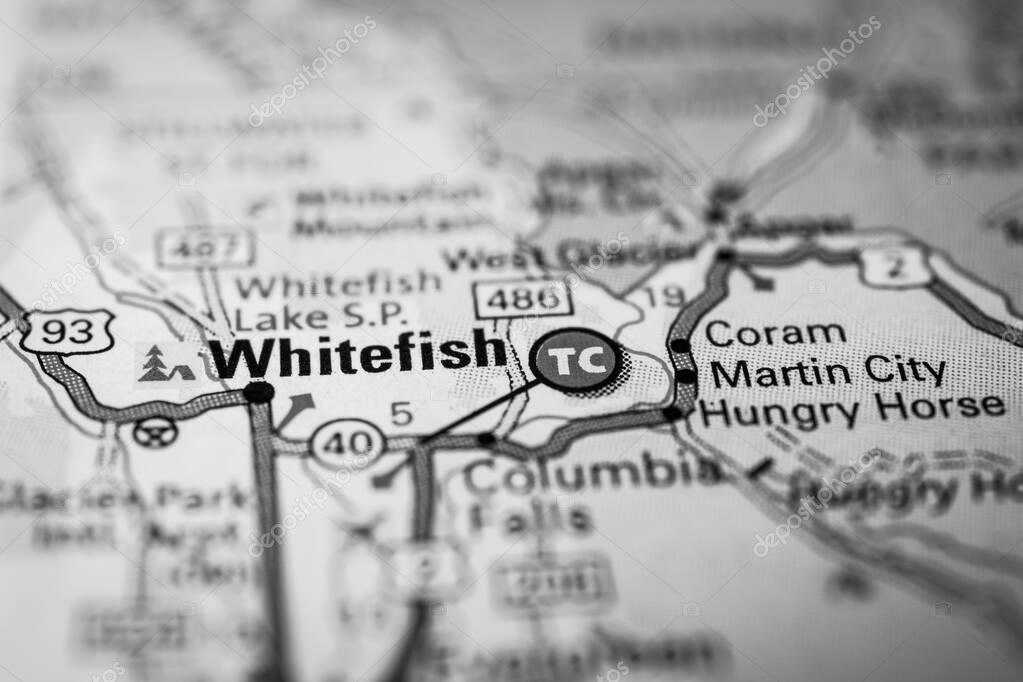 The Whitefish en el mapa de Estados Unidos 2022