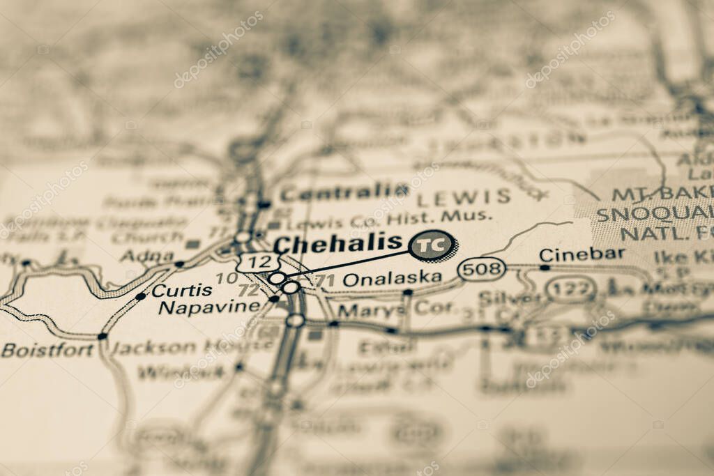 Chehalis en el mapa de Estados Unidos 2022