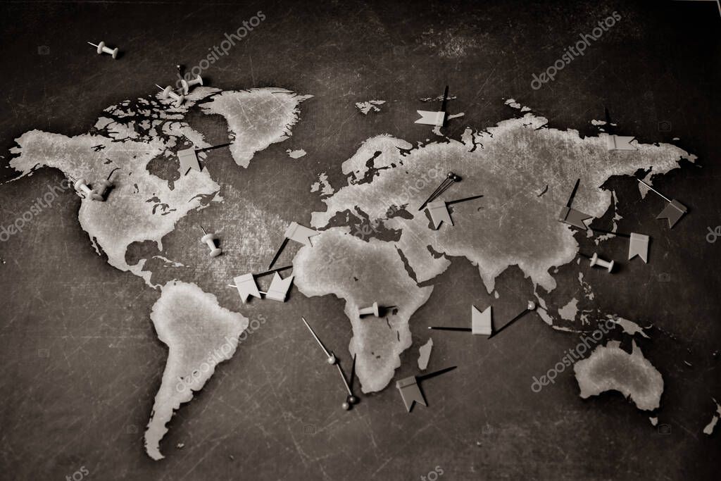 Mapa esquemático del mundo 2022