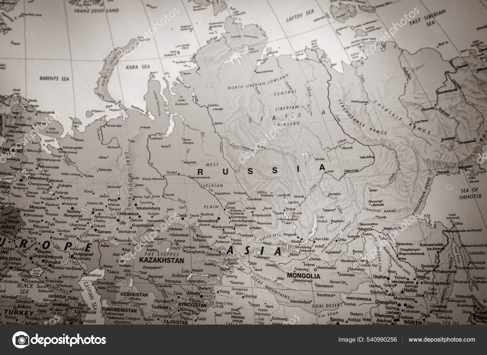 stanovoy mountains on a map