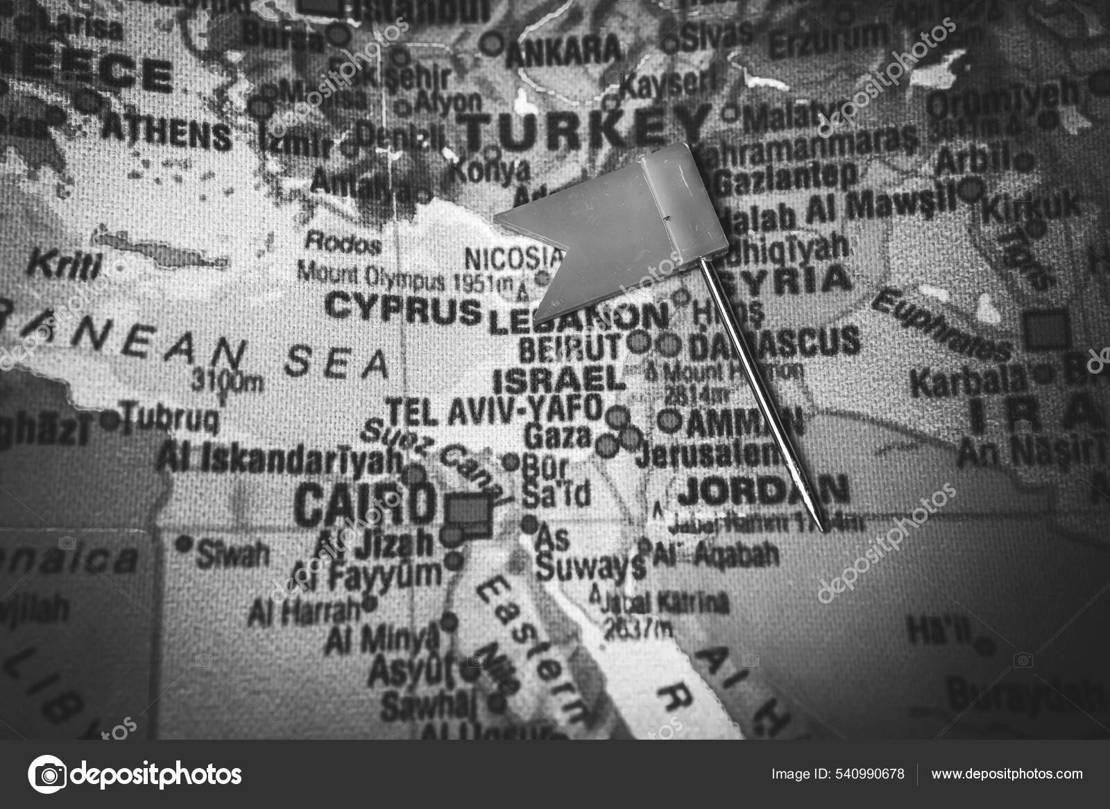 Israel Map Travel Background Texture — Stock Photo © aallm #540990678