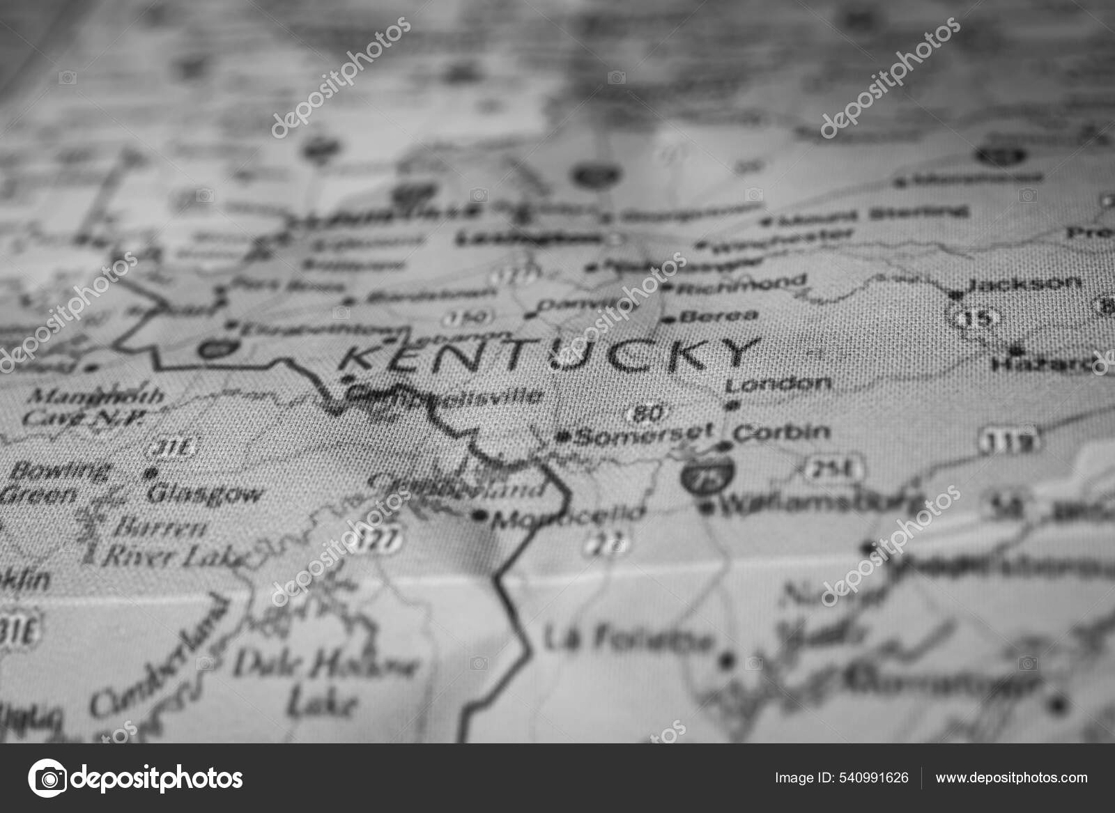 Kentucky State Map Stock Photo by ©aallm 540991626