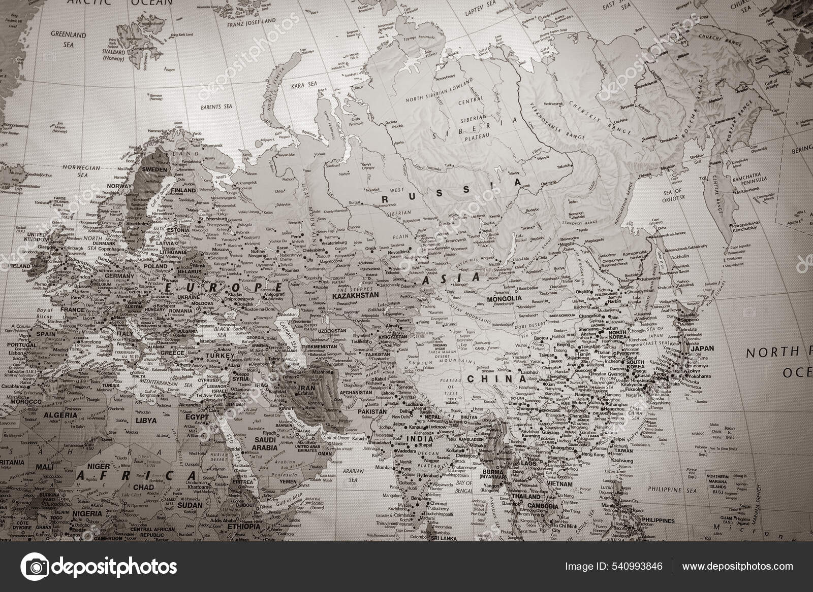 Eurasia Map Travel Background Texture Stock Photo by ©aallm 540993846
