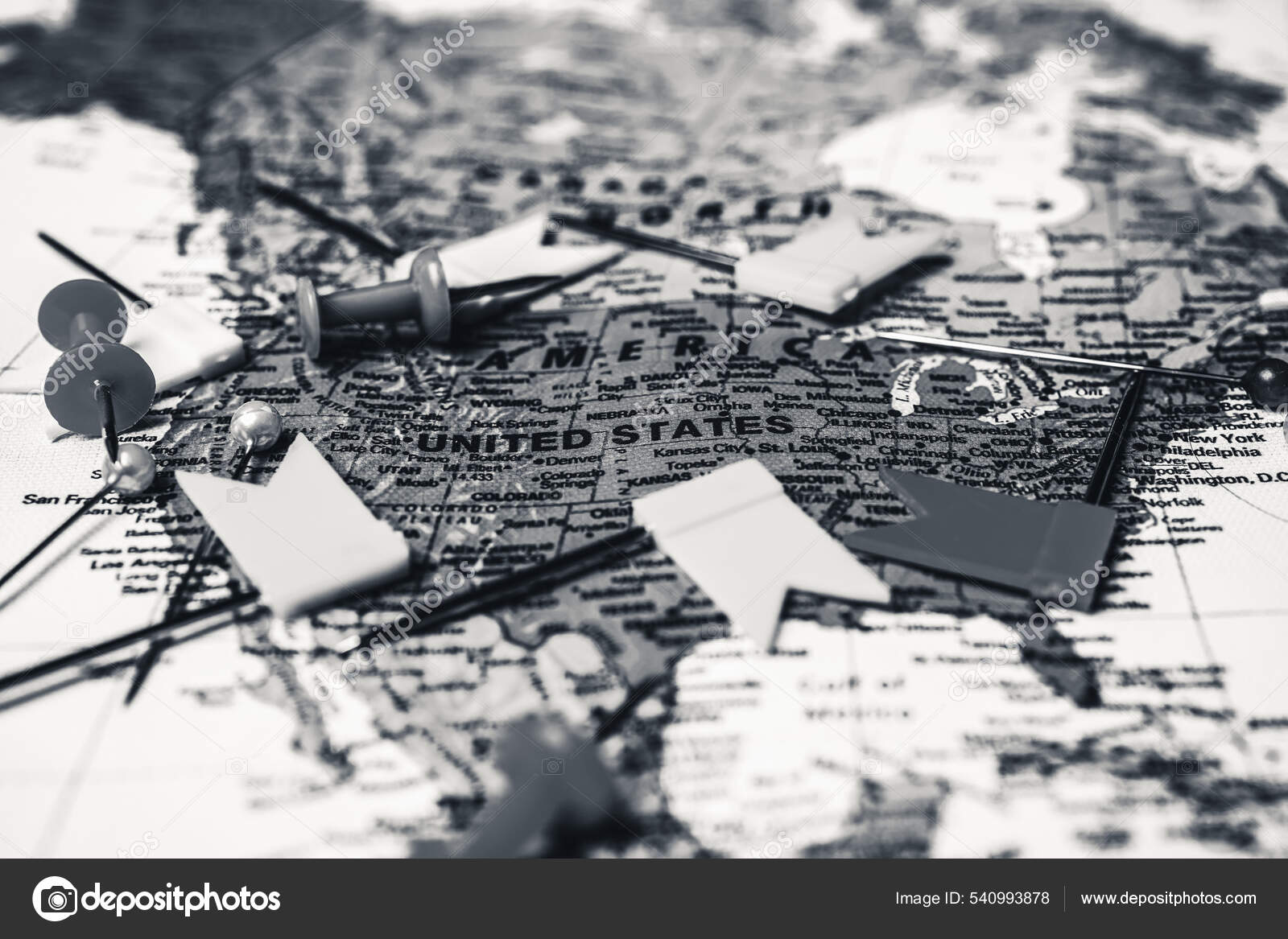 Usa Map Travel Background Texture — Stock Photo © aallm #540993878