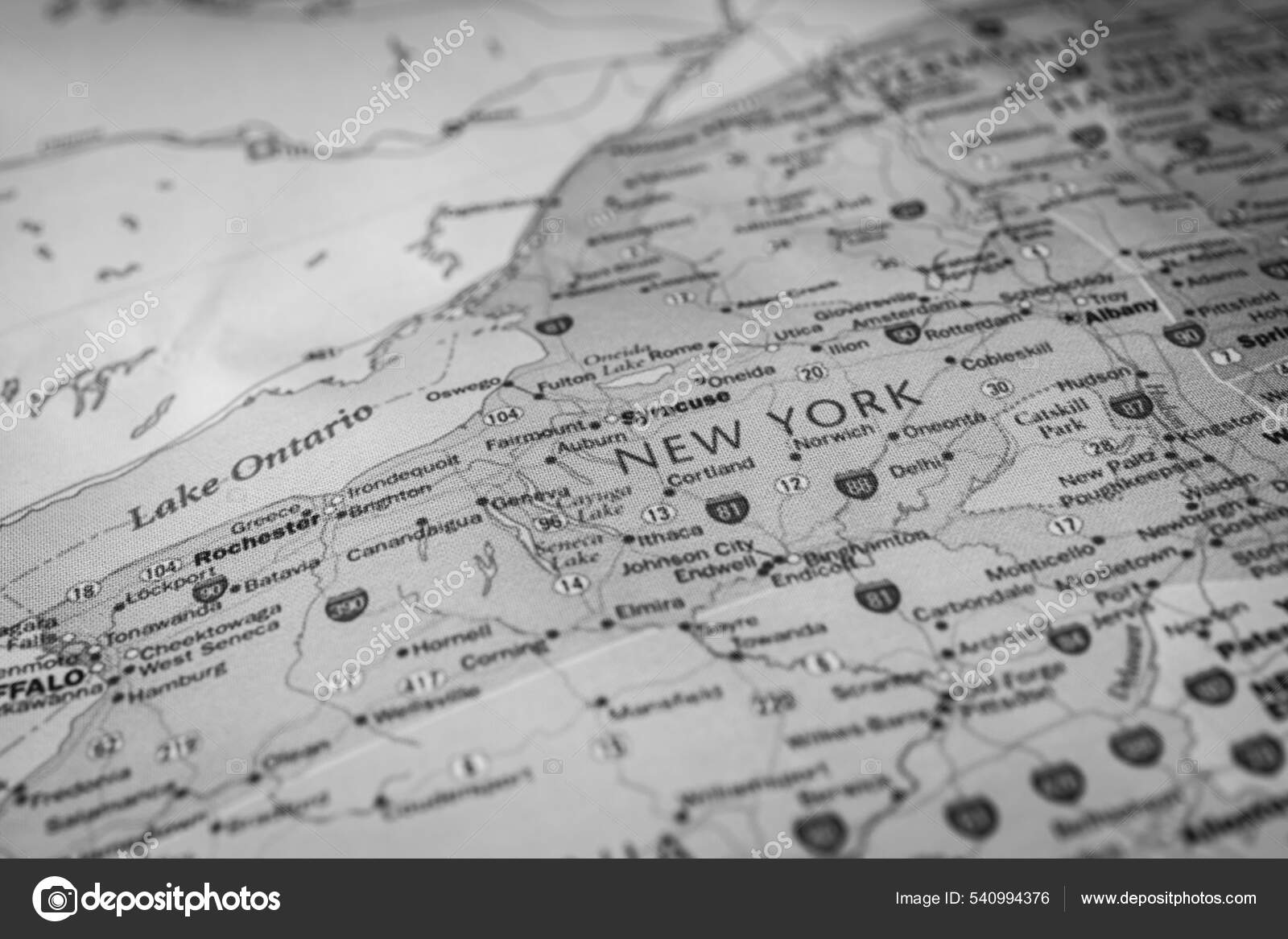 New York State Map Stock Photo by ©aallm 540994376