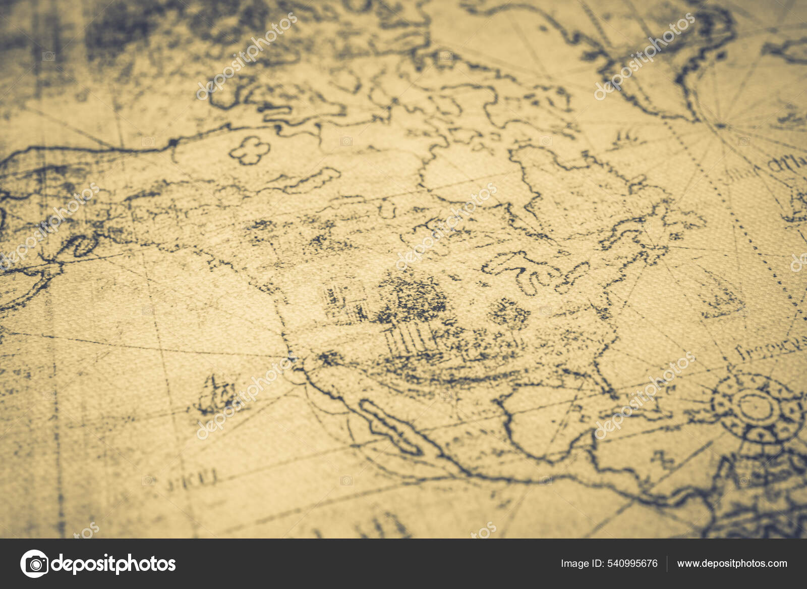 Retro Old Map Background Texture — Stock Photo © aallm #540995676