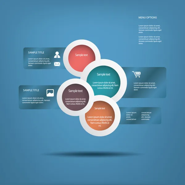 Round white infographic elements — Stock Vector © Micicj #50298605