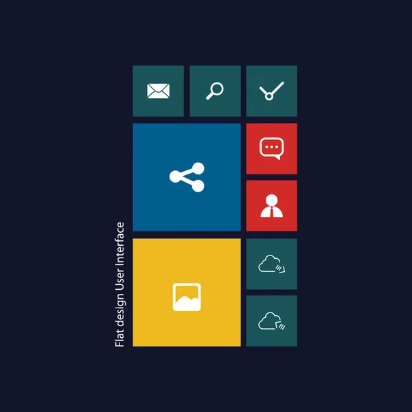 Graphic user interface vector illustration with various icons in modern ...
