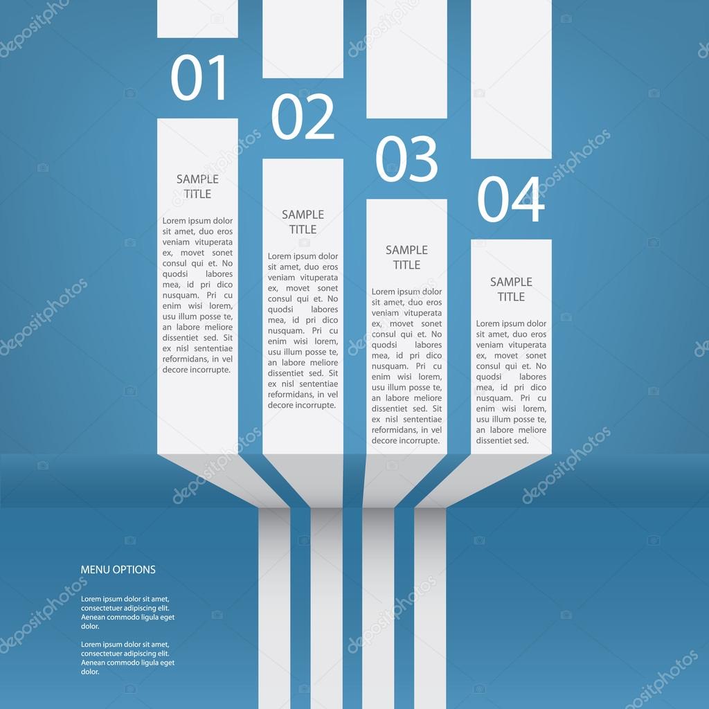 Infographics menu vector design with four options — Stock Vector ...