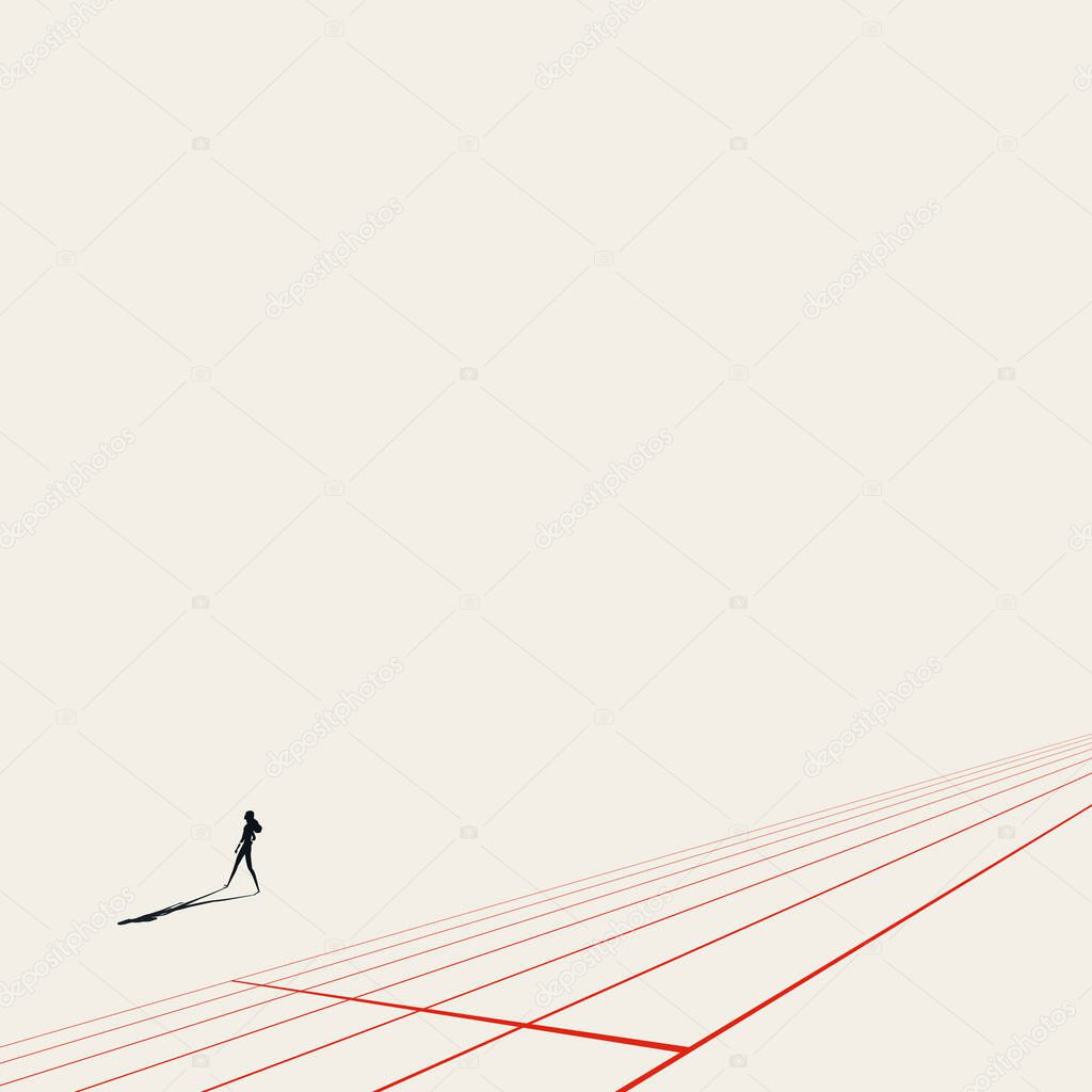 Gran concepto de vector de resignación. Símbolo de la mujer trabajadora ...