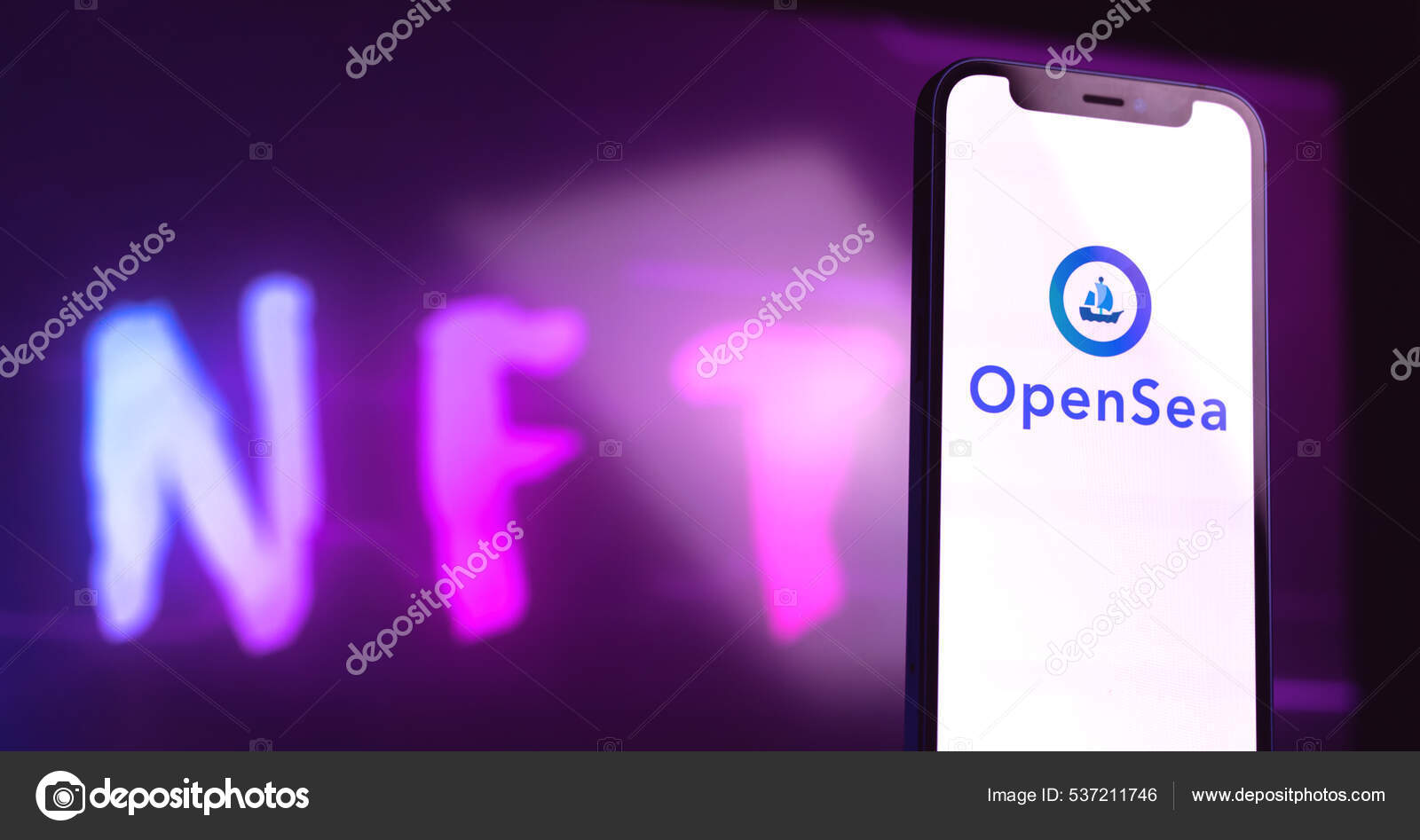 Kharkov Ukraine December 2021 Opensea Marketplace Nft Selling Logo ...